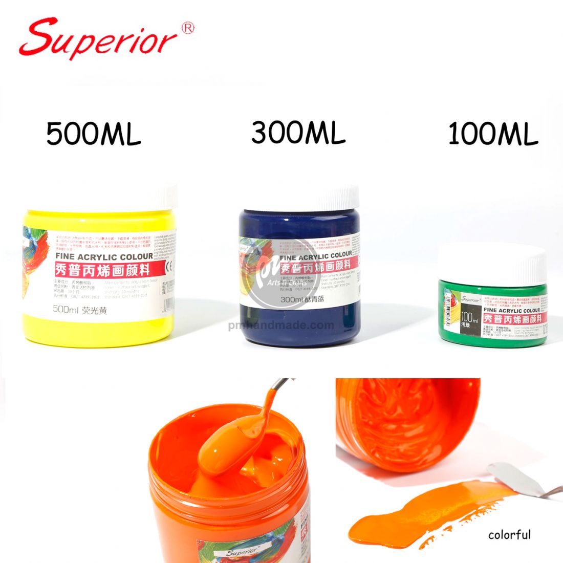 Màu acrylic Superior 100/300/500ml, acrylic Superior, Mmu acrylic superior