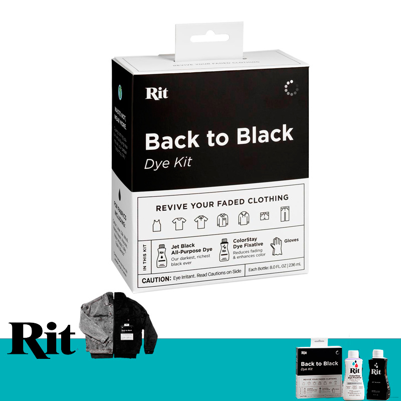 Combo màu nhuộm vải Rit back to black - màu đen, rit back to black dye ...