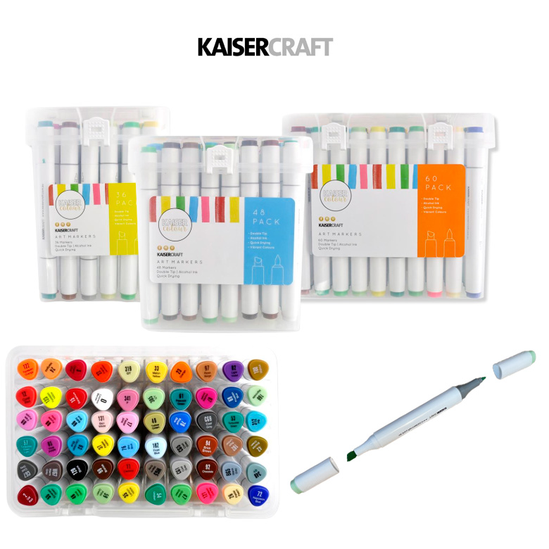 Alcohol marker Kaisercolour Art Markers, bút lông dầu 2 ngòi, bút lông ...